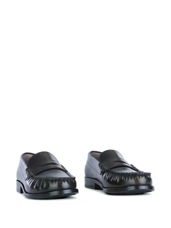 ALOHAS Rivet Leather Loafers