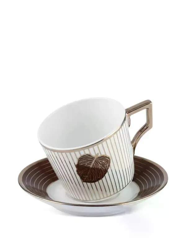 GINORI 1735 Luna Leaf-motif Tea Cup And Saucer
