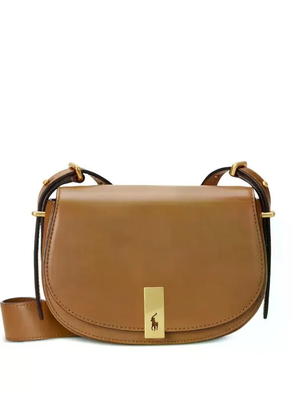 Polo Ralph Lauren Smooth Grain Leather Crossbody Bag - Neutrals