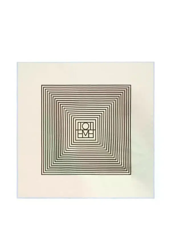 TOTEME Monogram-print Silk Scarf