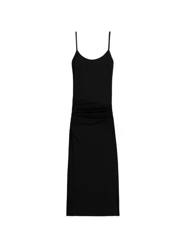 TOTEME Draped Jersey Midi Dress - Black