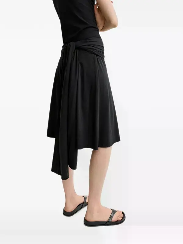 TOTEME Tie-waist Jersey Shorts - Black