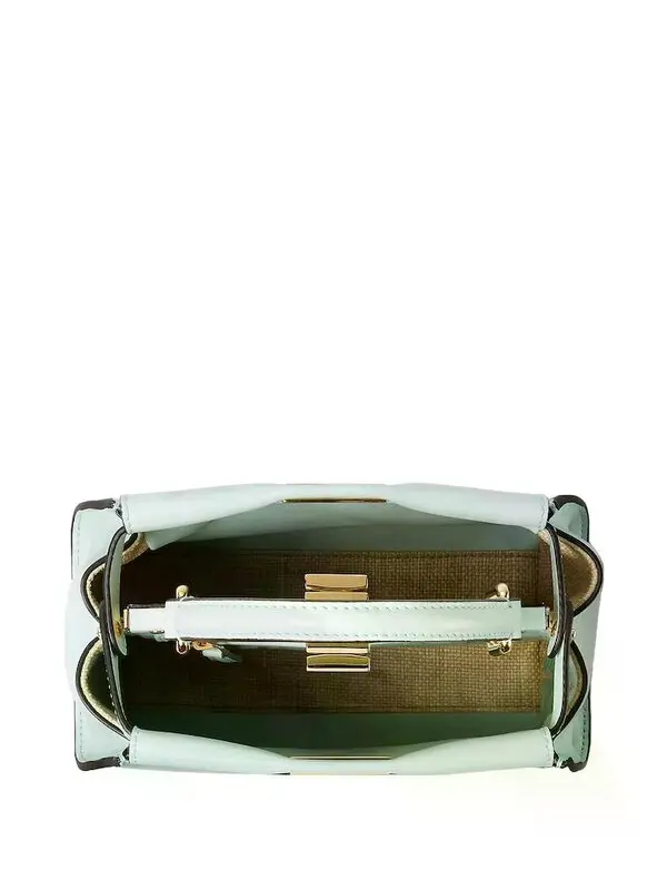 Fendi Peekaboo Leather Shoulder Bag - Blue