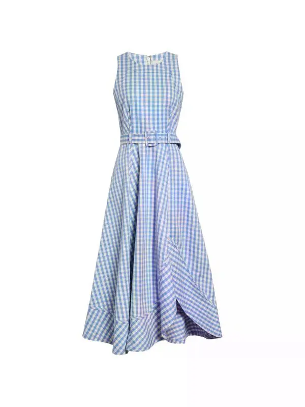 Cinq À Sept Zelda Gingham-check Midi Dress