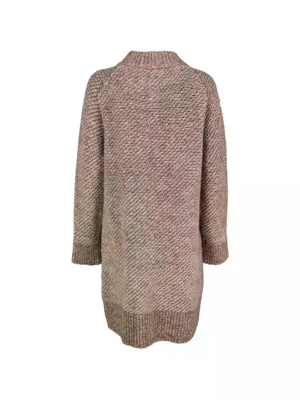 FALCONERI Textured Knit Single-breasted Coat With Buckle Fastening