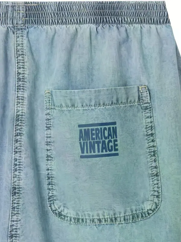 American Vintage Elasticated Denim Long Skirt