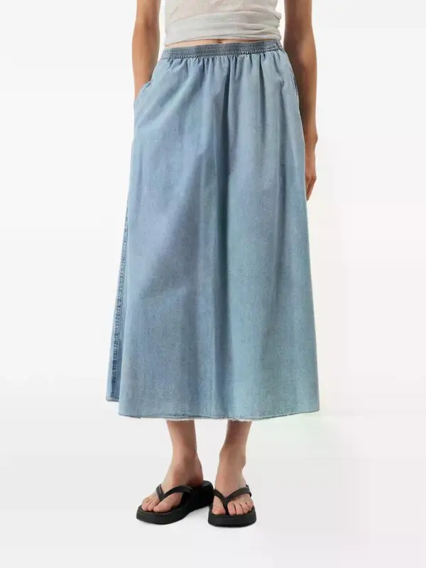 American Vintage Elasticated Denim Long Skirt