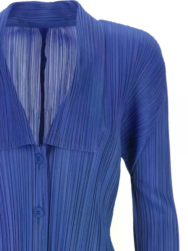 Issey Miyake Pleated V-neck Sweater