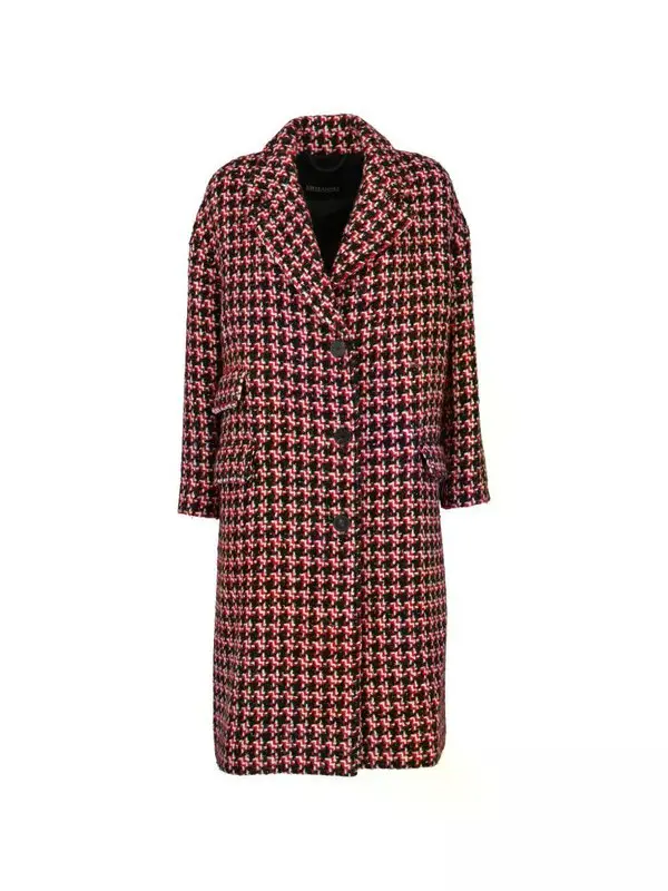 Ermanno Scervino Single-breasted Houndstooth Coat