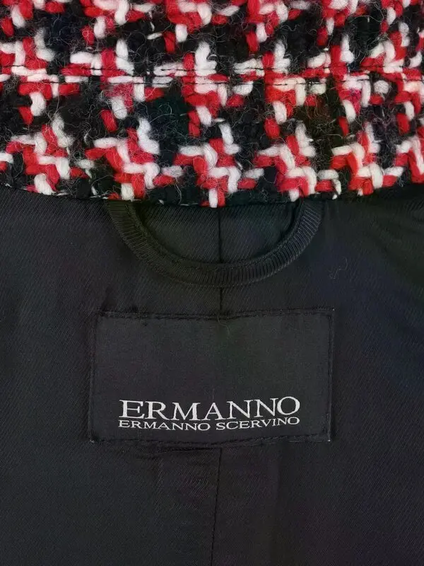 Ermanno Scervino Single-breasted Houndstooth Coat