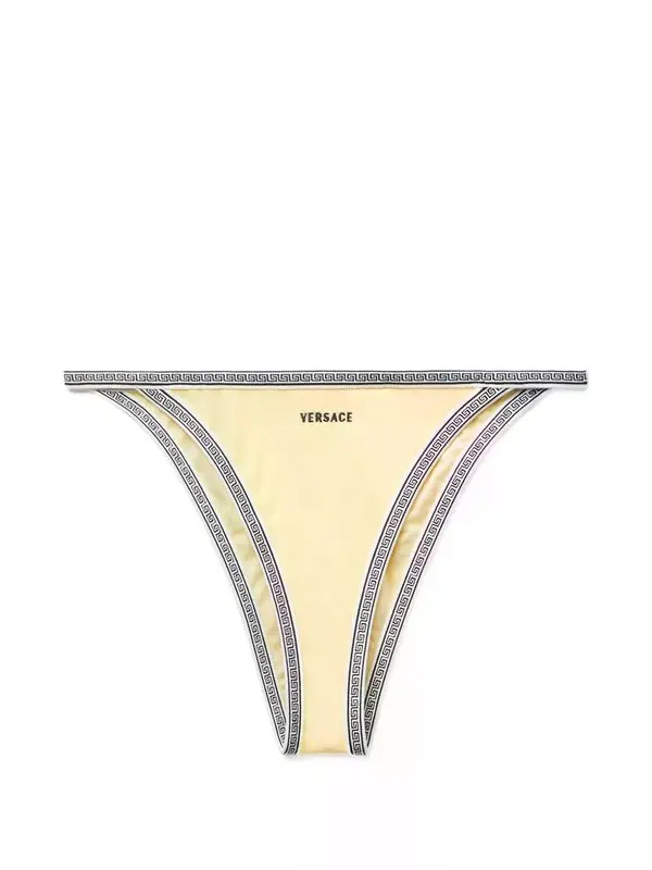 Versace Embroidered Logo Bikini Bottoms
