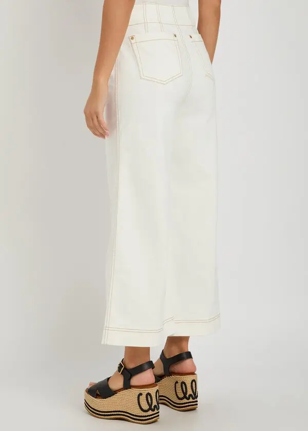 Zimmermann Roselight Cropped Flared-leg Jeans