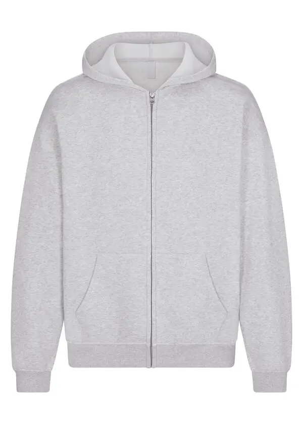 SKIMS Relaxed Cotton-blend Zip-up Hoodie