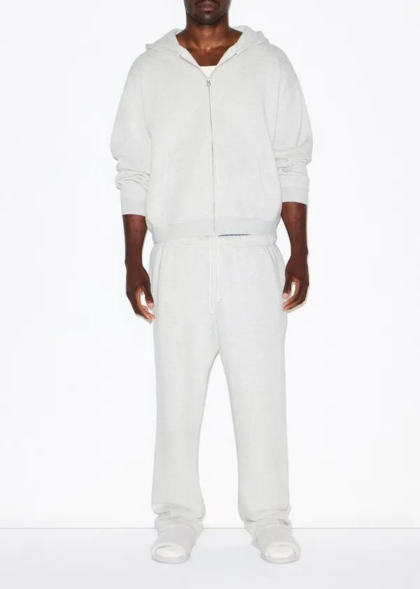 SKIMS Relaxed Cotton-blend Zip-up Hoodie