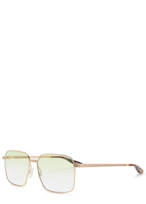 Barton Perreira Hampton Rectangle Frame Sunglasses - Green