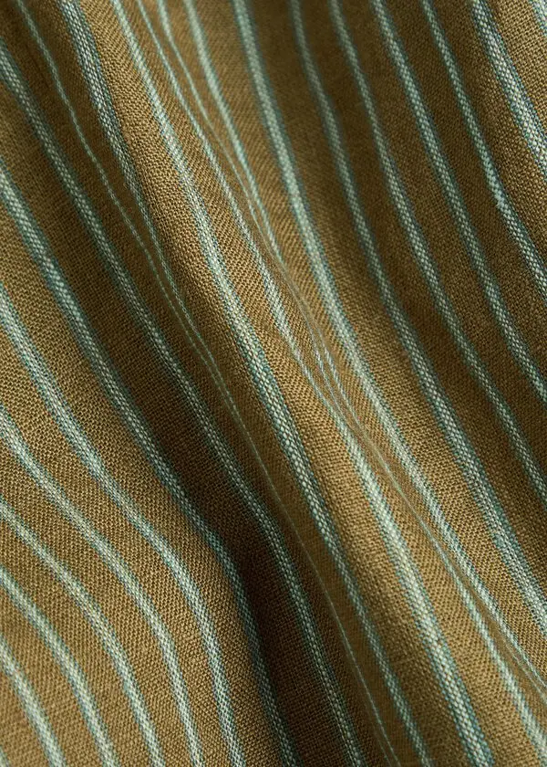 Staud Corso Striped Linen Halterneck Top