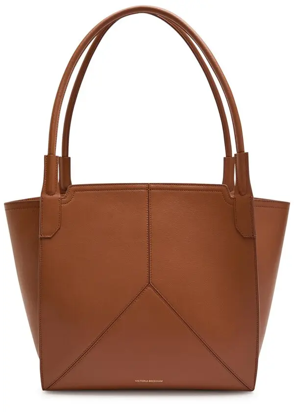 Victoria Beckham Paneled Leather Tote Bag - Tan