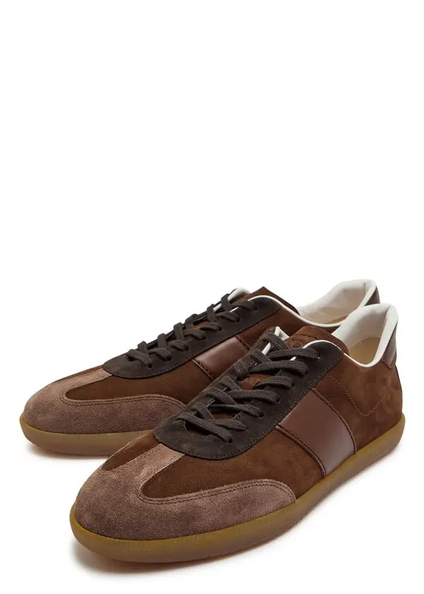 TOD'S Panelled Nubuck Sneakers - Brown