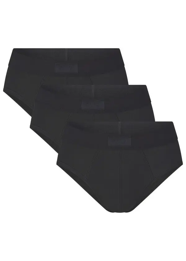 SKIMS Cotton-blend Briefs - Black
