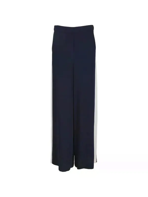 P.a.r.o.s.h Navy Side Stripe Wide-leg Trousers