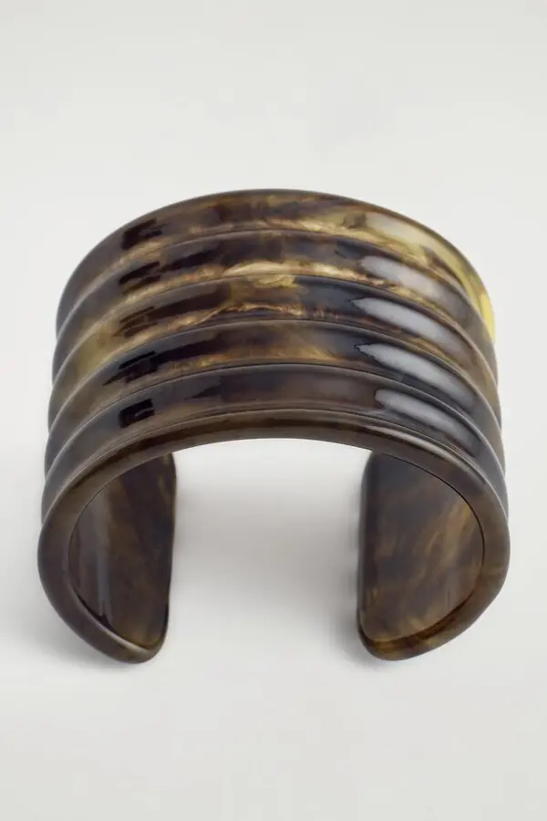 Cos Sculptural Rippled Resin Cuff