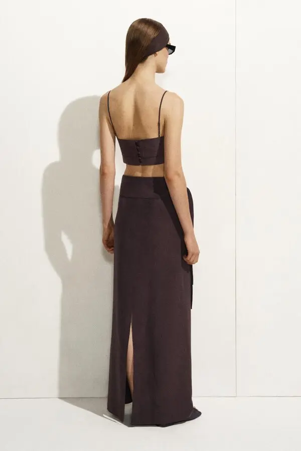Cos Draped Tie-waist Silk Maxi Skirt