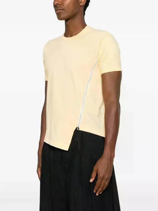 Comme Des Garçons Asymmetric Zip-detail T-shirt