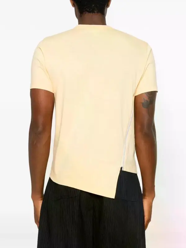 Comme Des Garçons Asymmetric Zip-detail T-shirt