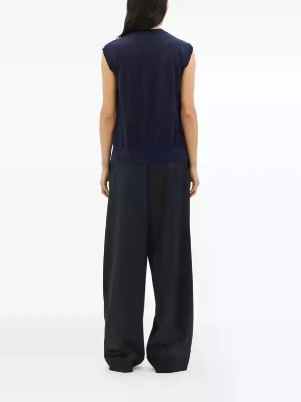 Another Tomorrow Sleeveless Wool Top