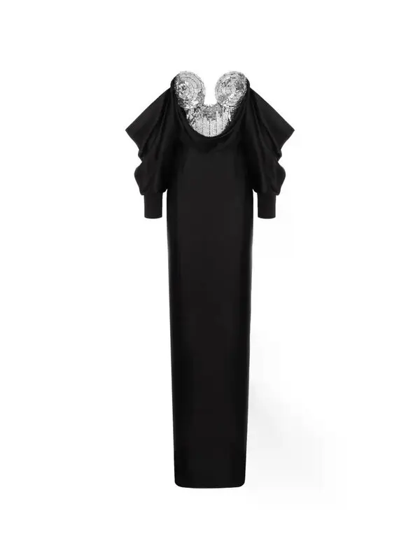 CRISTINA SAVULESCU The Warrior Sequin-embellished Gown - Black