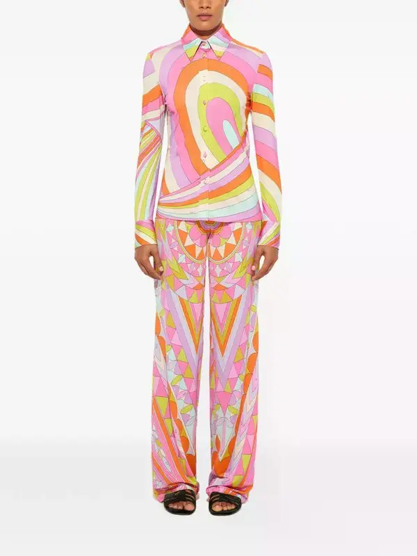 Emilio Pucci Geometric Print Trousers
