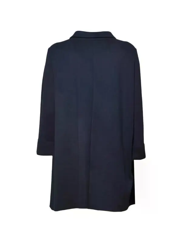 CHARLOTT Button-up Collared Coat - Blue