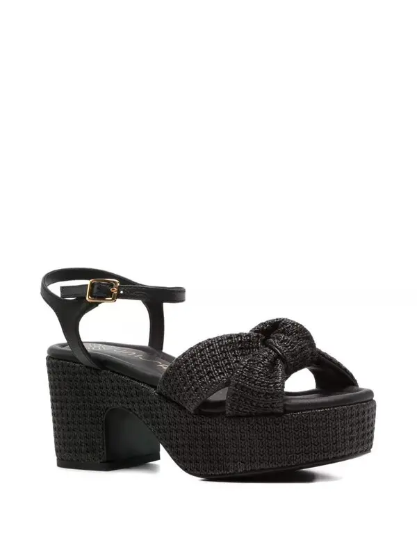 Unisa Kasidi Knot-detail Sandals - Black