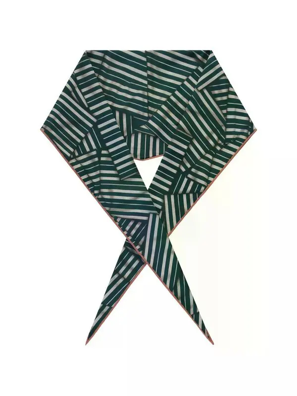 Zegna Stripe-print Diamond-shaped Scarf