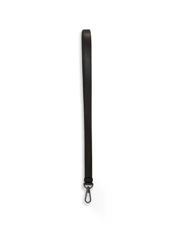 Zegna Leather Lobster-claw Lanyard - Brown