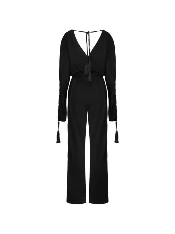 Alberta Ferretti Long Sleeve Jumpsuit With Tassel Detail