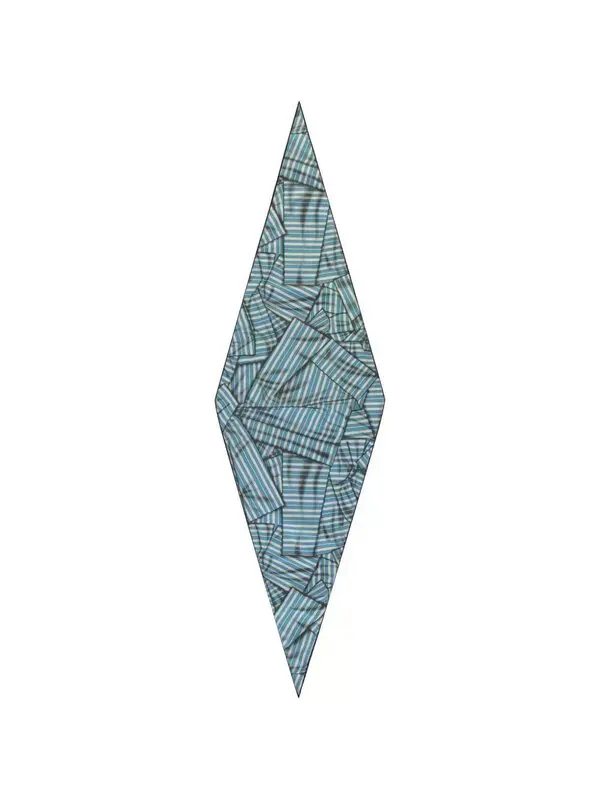 Zegna Striped Diamond-shaped Scarf - Blue