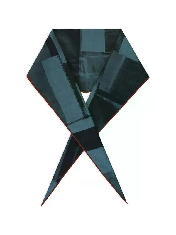 Zegna Geometric-print Diamond-shaped Scarf