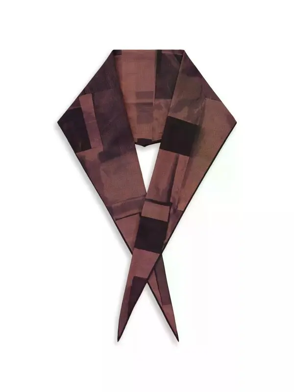 Zegna Abstract-print Diamond-shaped Scarf
