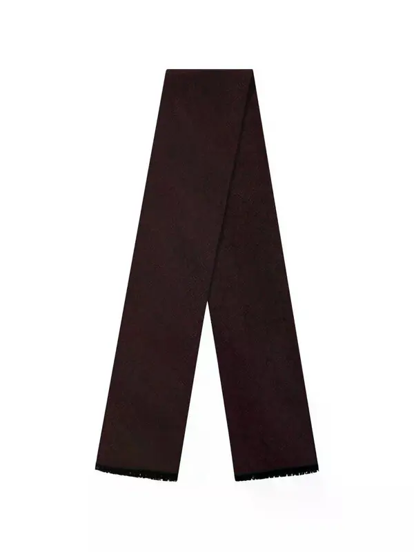 Zegna Geometric-pattern Frayed Scarf
