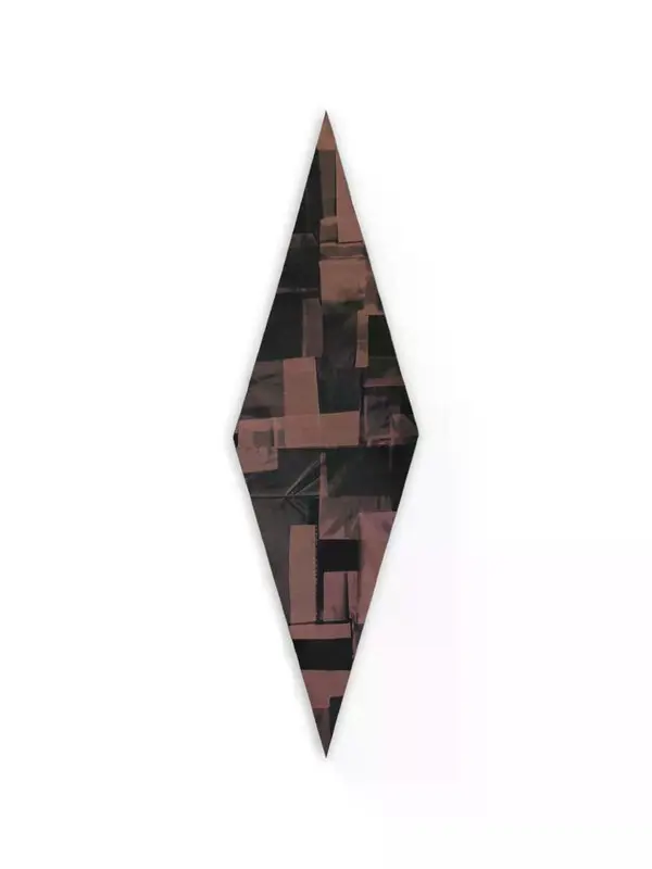 Zegna Abstract-print Diamond-shaped Scarf - Brown
