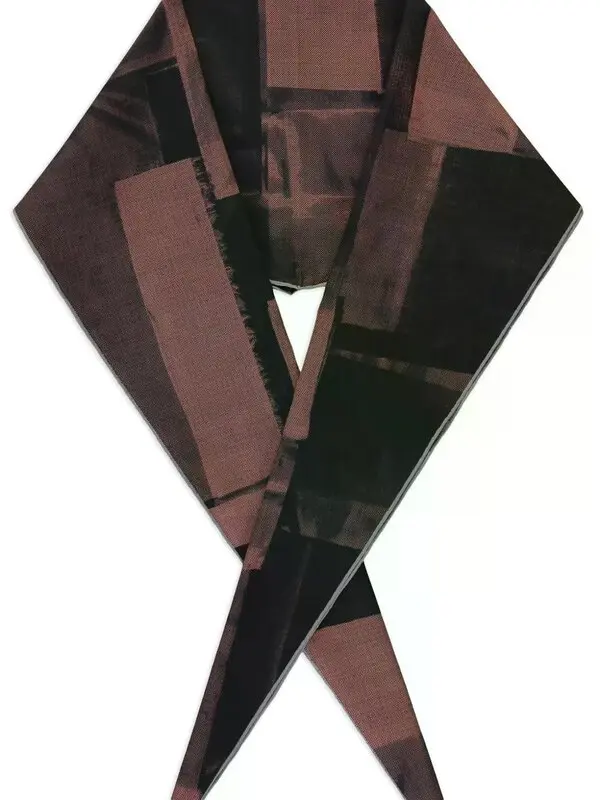 Zegna Abstract-print Diamond-shaped Scarf