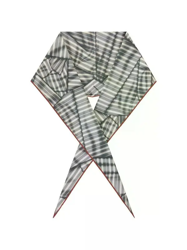 Zegna Stripe-print Diamond-shaped Scarf