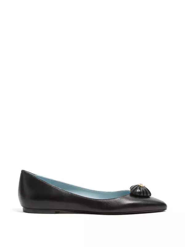 Valentino Garavani Heart Motif Ballet Flats - Black