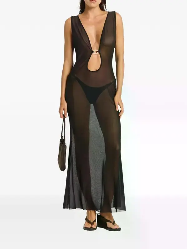 Bond Eye Harper Ring-detail Maxi Dress - Black