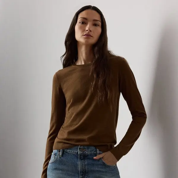 Ralph Lauren Cashmere Crewneck Sweater - Cognac
