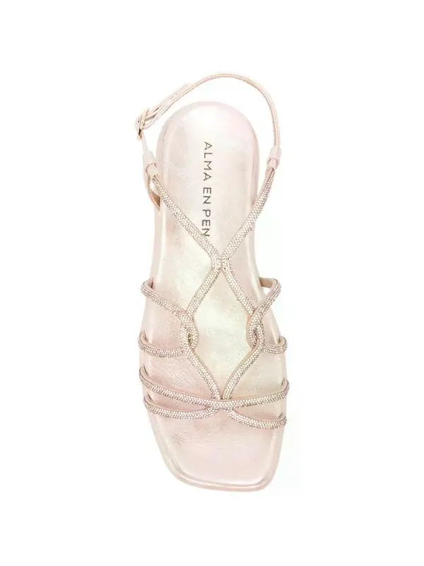 ALMA EN PENA Crystal-embellished Caged Sandals