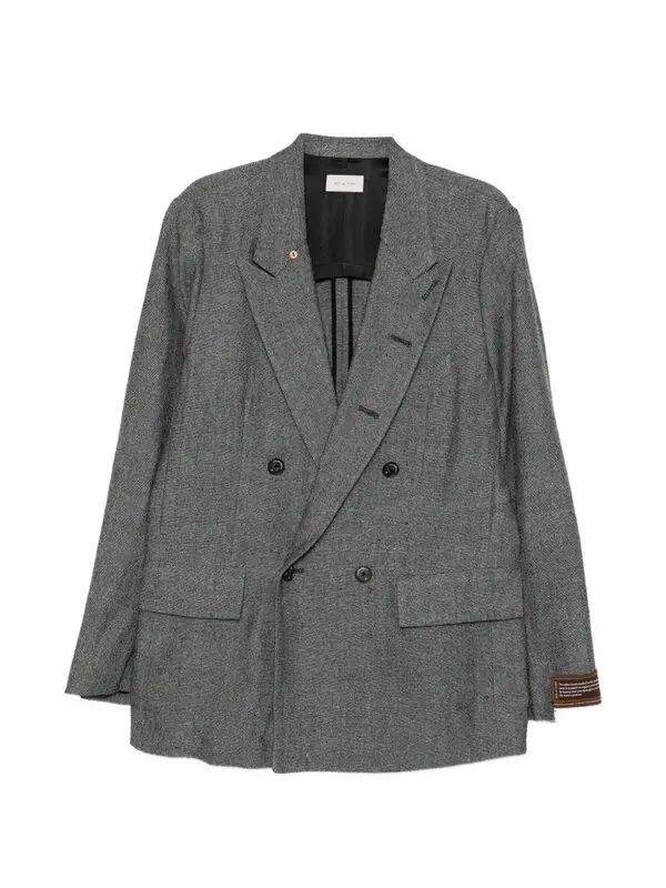 BED J.W. FORD Double-breasted Silk Jacket - Grey