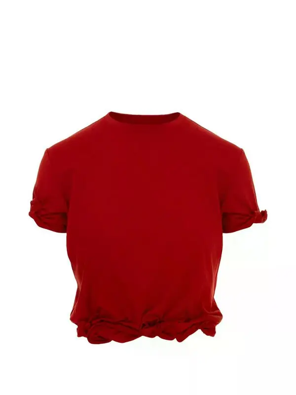 SEEN USERS Name Twombly Bloom Knotted T-shirt - Red