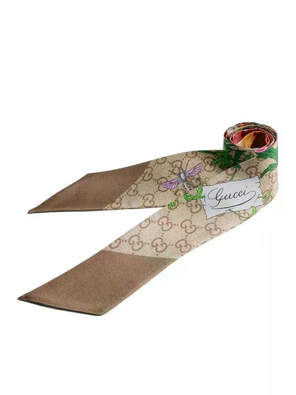 Gucci Gg Flora Silk Scarf